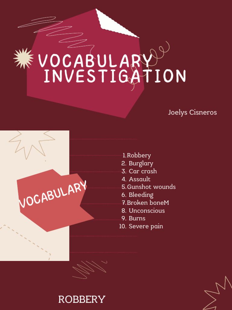 Vocabulary Investigation | PDF