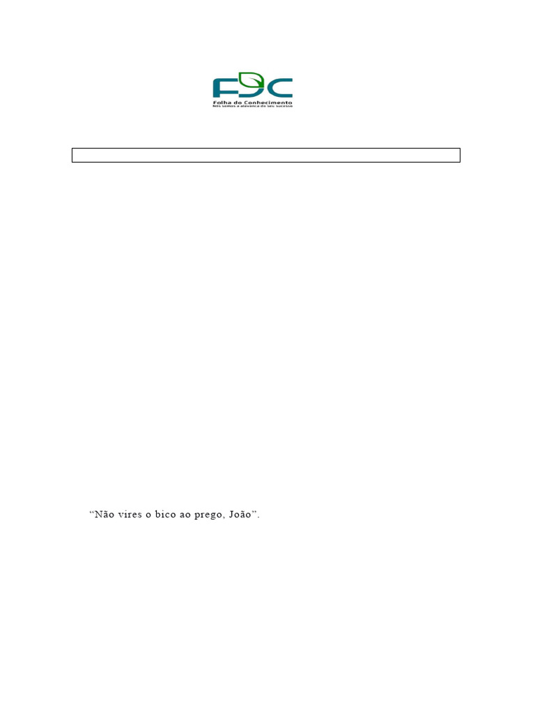 Ficha de Exercícios Português | PDF