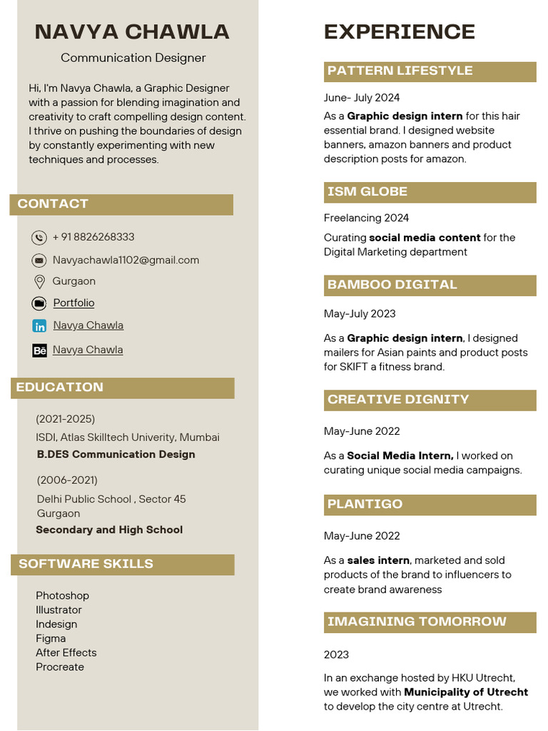 CV Navya Chawla | PDF | Business Process | Design