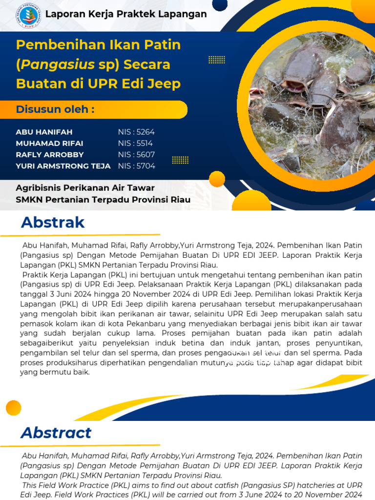 Pembenihan Ikan Patin (Pangasius SP) Secara Buatan Di UPR Edi Jeep-2 | PDF