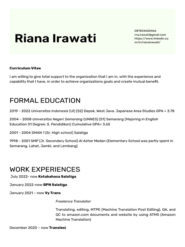 Cover Letter Doc in Pastel Green Peach Black Simple and Minimal Style | PDF