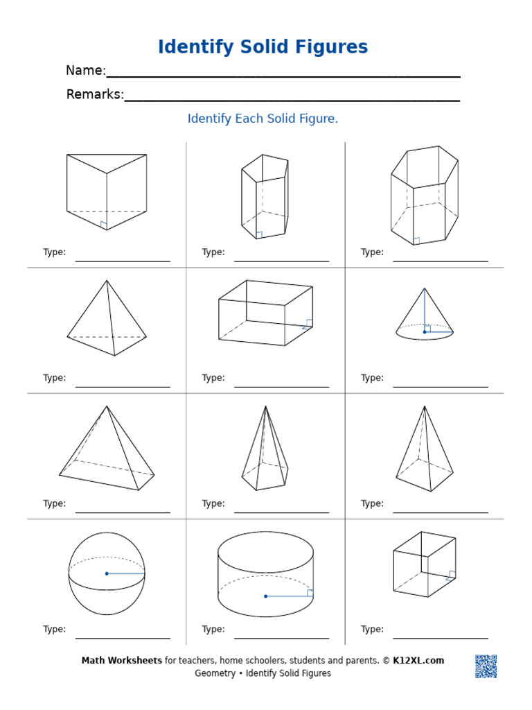 Identify Solid Figures | PDF