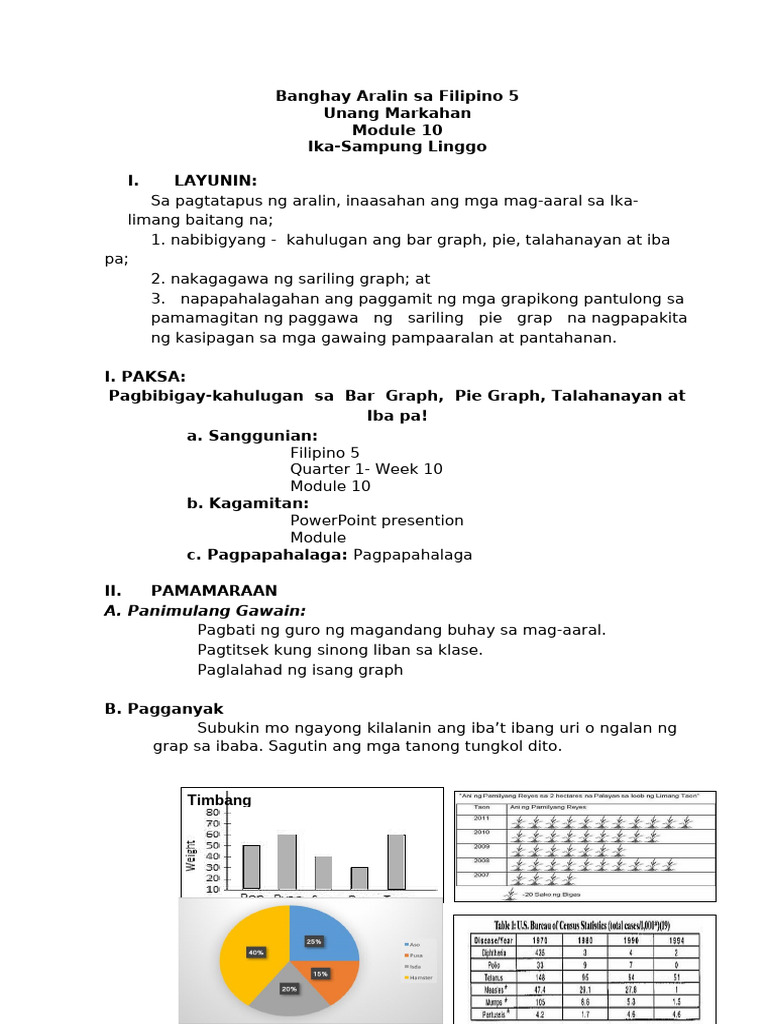 Banghay Aralin Sa Filipino 5 | PDF