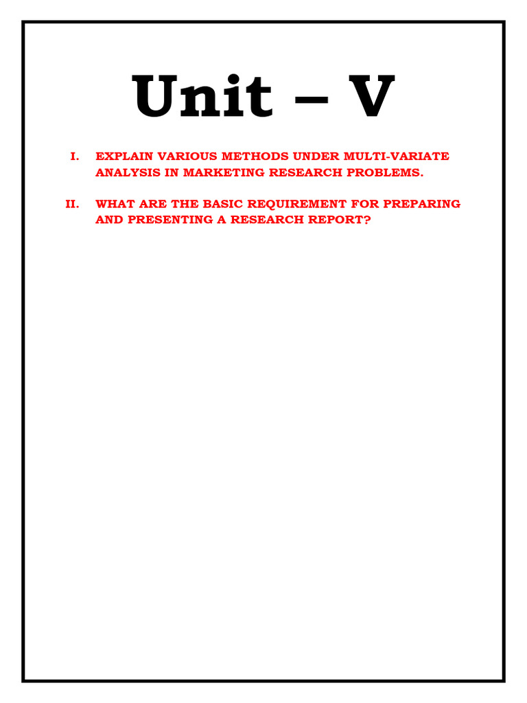 -UNIT5-BRM | PDF | Multivariate Statistics | Variance