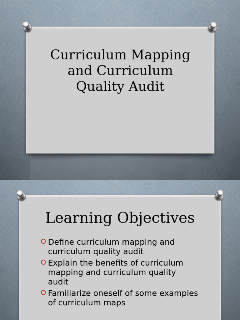 Curriculum Mapping and Curriculum Quality Audit | PDF | Curriculum ...