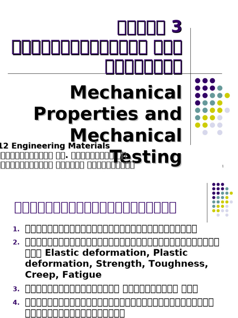 c3 Mechanical Properties | PDF