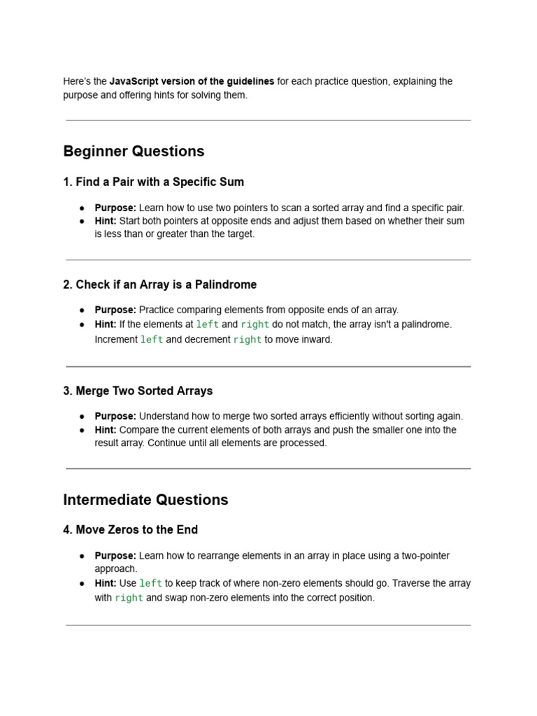 Here’s the JavaScript Version of the Guidelines for Each Practice ... Here’s the JavaScript Version of the Guidelines for Each Practice ...