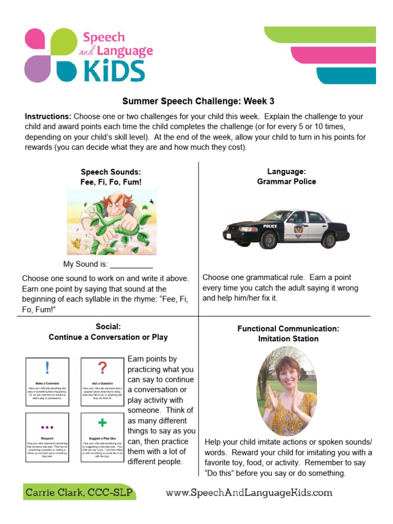 Summer Speech Week 3 | PDF