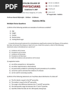 100 Multiple-Choice Questions (MCQS) For Biostatistics - Clinical ...