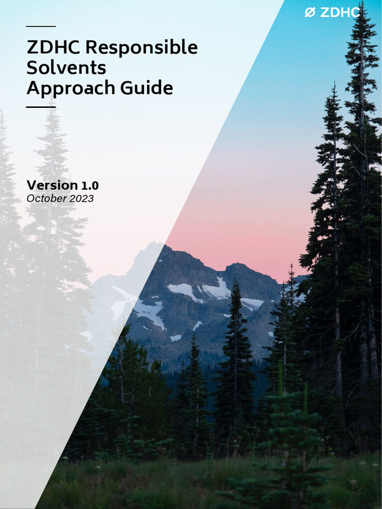 ZDHC Responsible Solvents Approach Guide (8) | PDF | Occupational ...