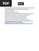 PLDT Disconnection Request Form | PDF