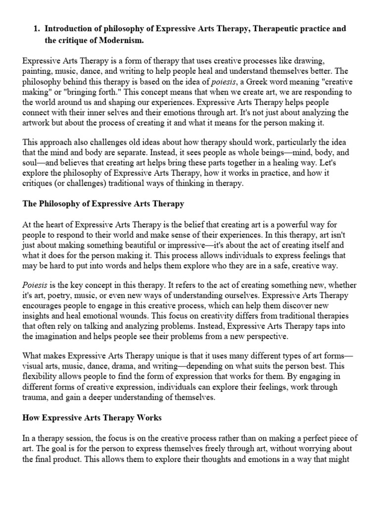 EAT FINAL TB | PDF | Psychotherapy | Art Therapy