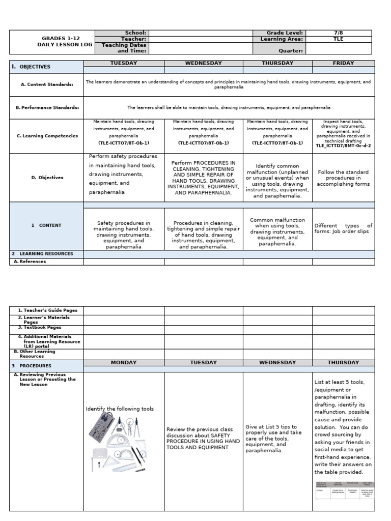 TLE7-8- w2 | PDF | Learning | Tools