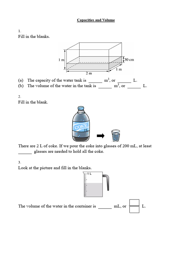 Capacities and Volume_s | PDF | Volume | Quantity