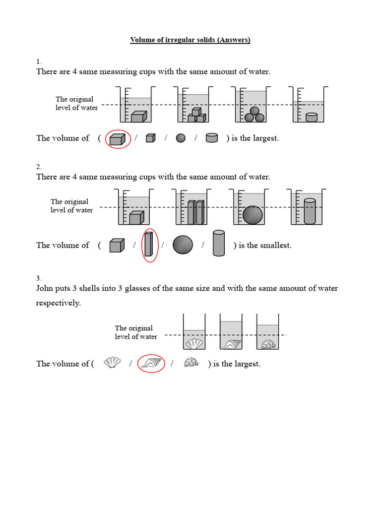 Measuring Volumes of Irregular Solids | PDF | Volume | Quantity