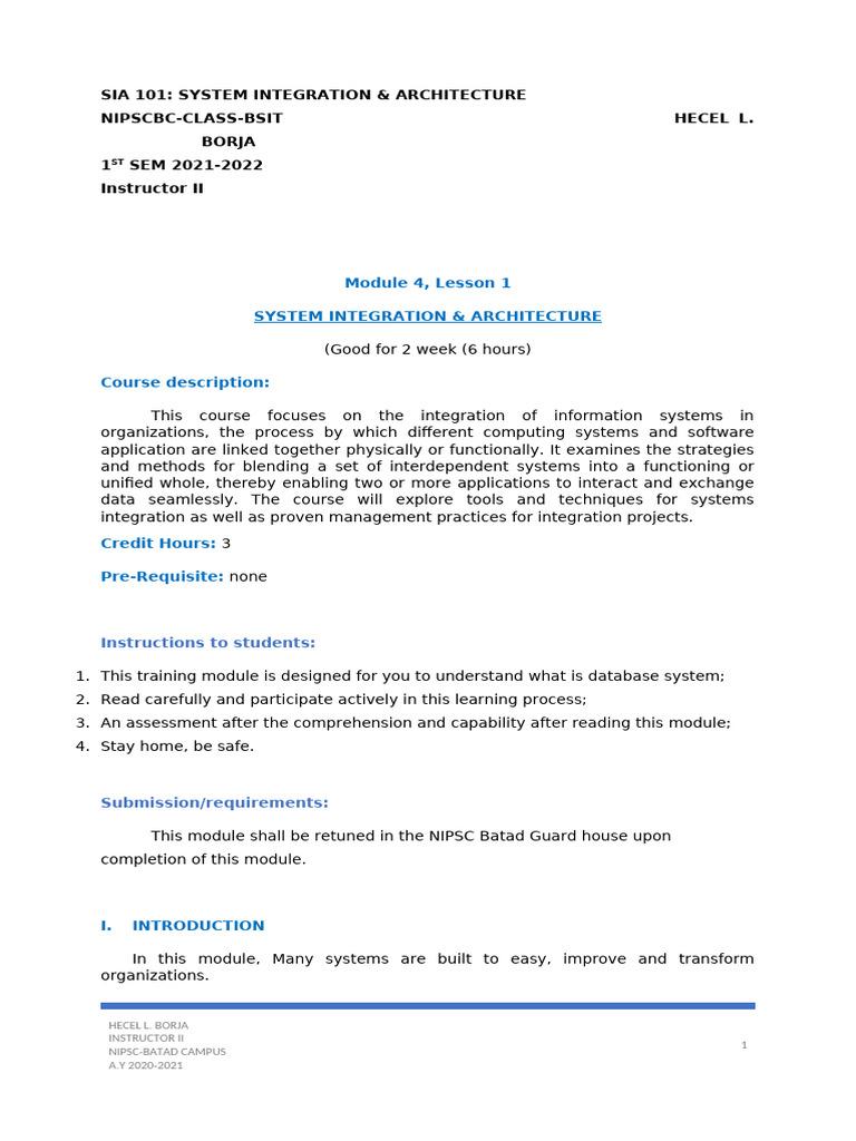 MODULE 4 Lesson 1 | PDF | System | Design