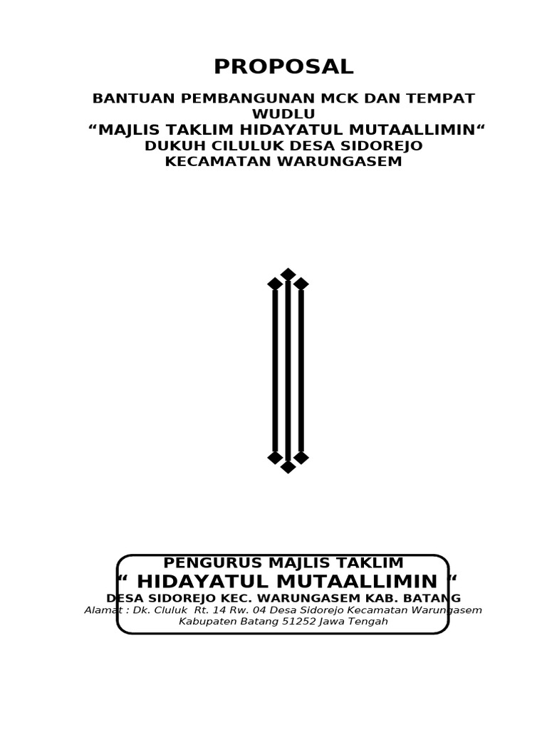 Rev - Proposal Majlis Taklim Mutaalimin | PDF