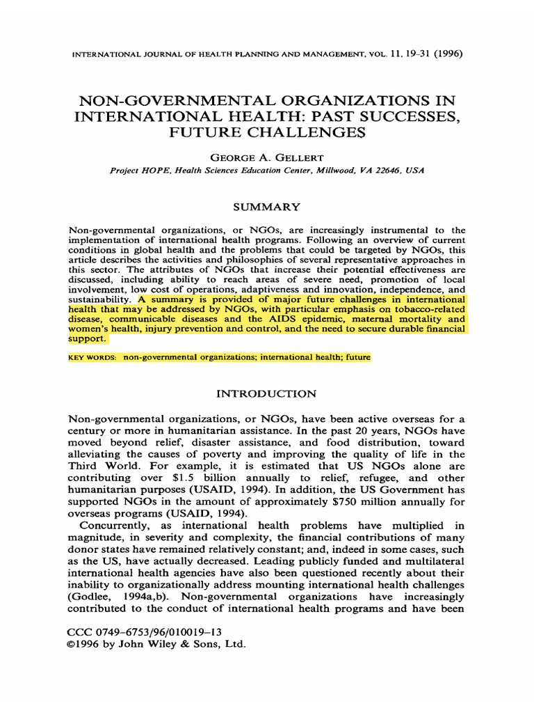 Liter - NGO For Health Sucess and Challenges | PDF | Maternal Death ...