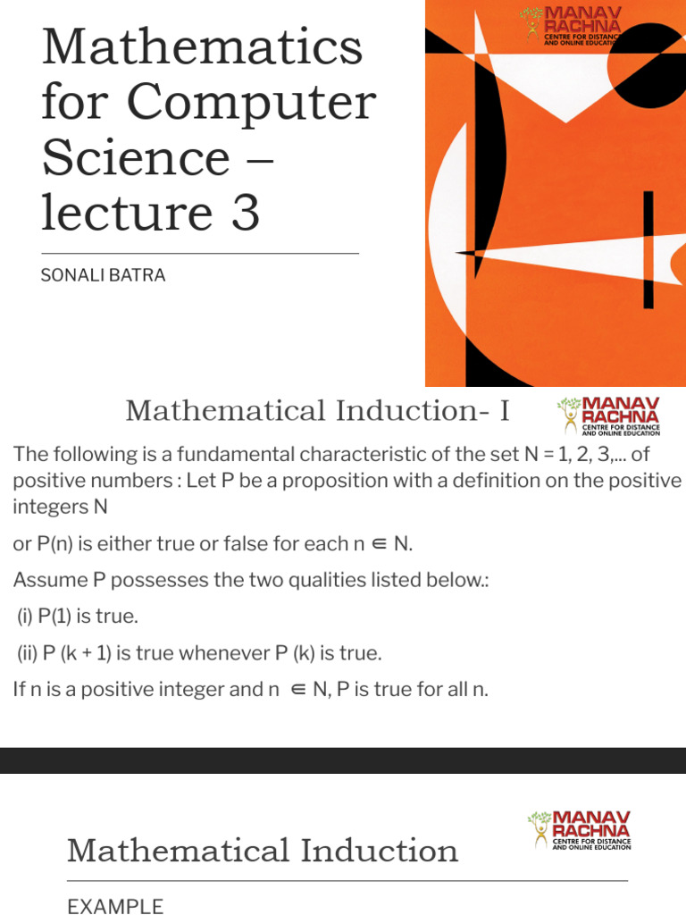 Mathematics For Computer Science - Lecture 3 - Final | PDF | Number Theory | Arithmetic