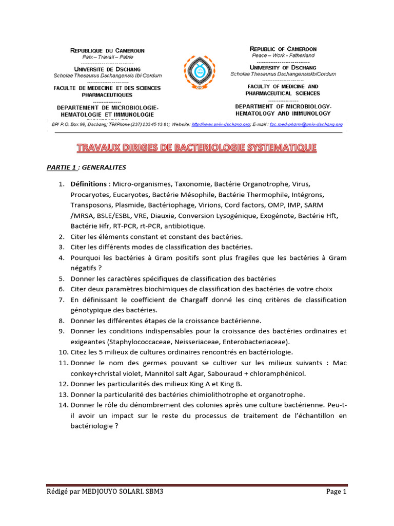 Bactéries Mésophiles en Bactériologie | PDF | Streptocoque | Staphylococcus