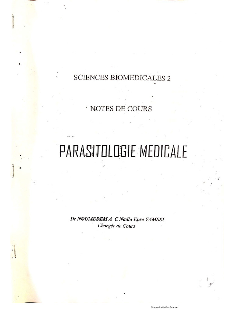 Chap1 Parasitologie | PDF