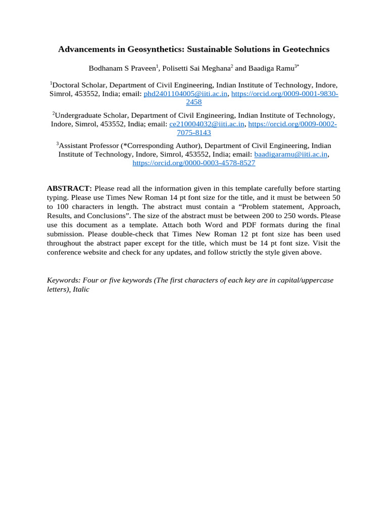 Abstract Template | PDF