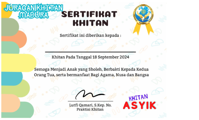 Sertifikat Khitan | PDF