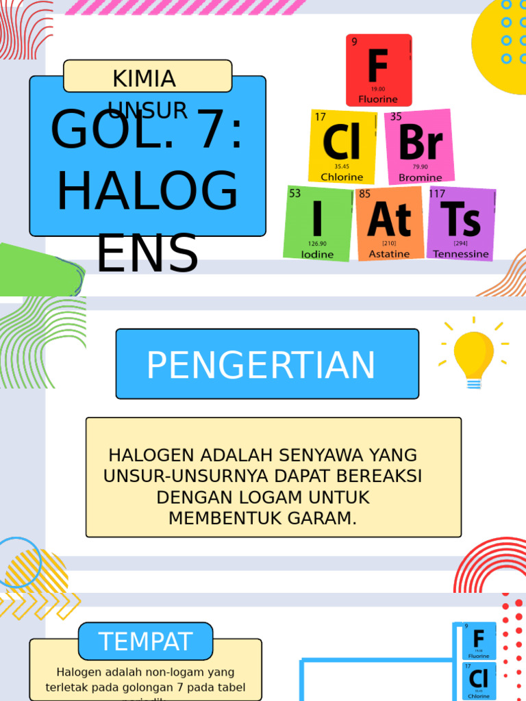 Kimia Unsur Halogen | PDF