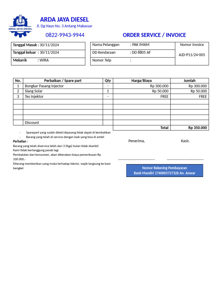 INVOICE 005 PAK IMAM | PDF