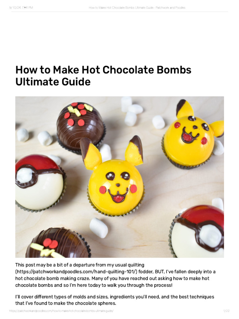 Hot Chocolate Bombs: Easy DIY Guide | PDF | Chocolate | Marshmallow