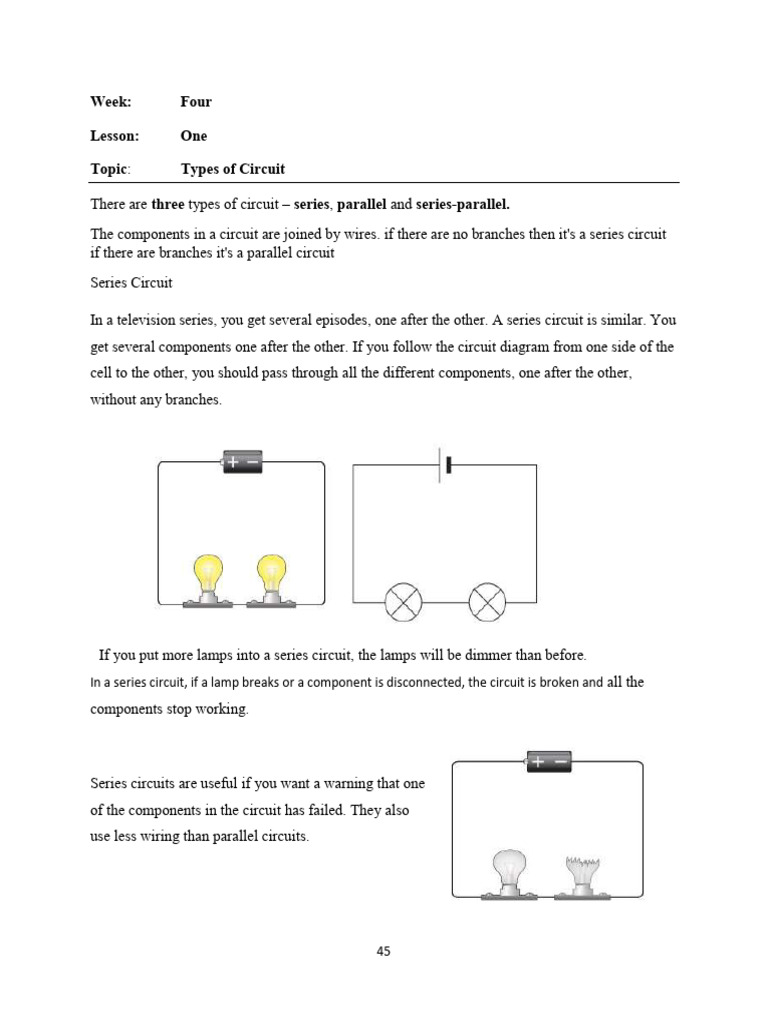 Circuits WS1 | PDF | Series And Parallel Circuits | Electricity