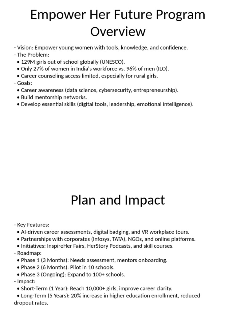 Empower Her Future Summary | PDF