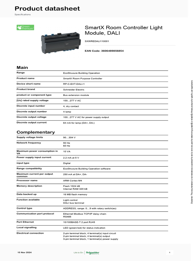 Schneider Electric - SpaceLogic-RP-Controller-Light-Blind-Modules ...