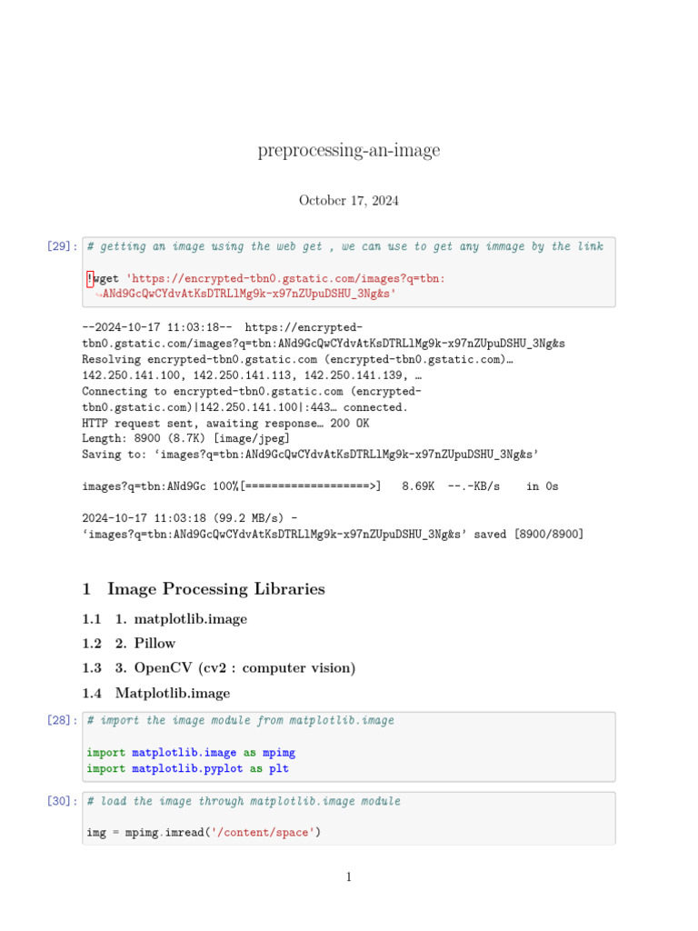 preprocessing-an-image | PDF | Multidimensional Signal Processing | Vision