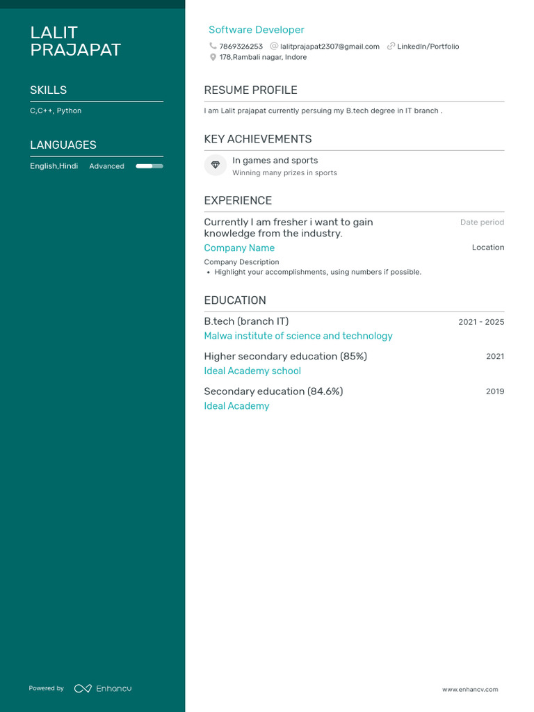 Lalit Prajapat Resume | PDF