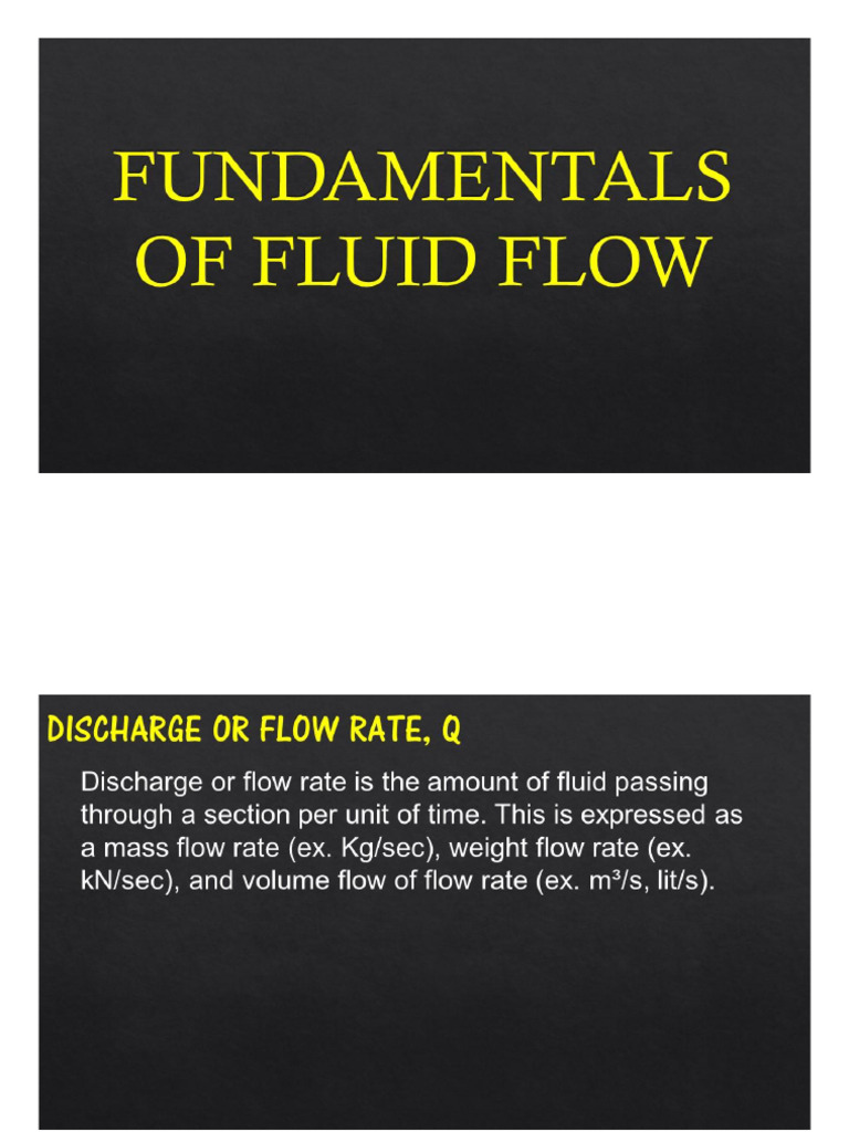 Chapter 06 Fundamentals of Fluid Flow | PDF