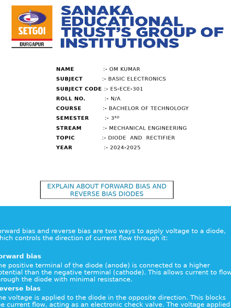 OM ES-ECE-301 | PDF | Rectifier | Diode