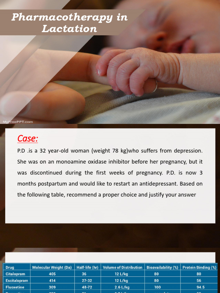 Pharmacotherapy in Lactation.pptx-tutorial (2) | PDF