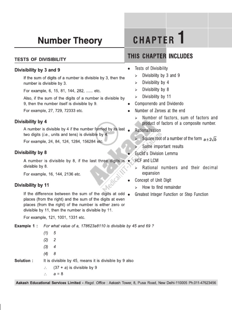 1 - Number Theory | PDF