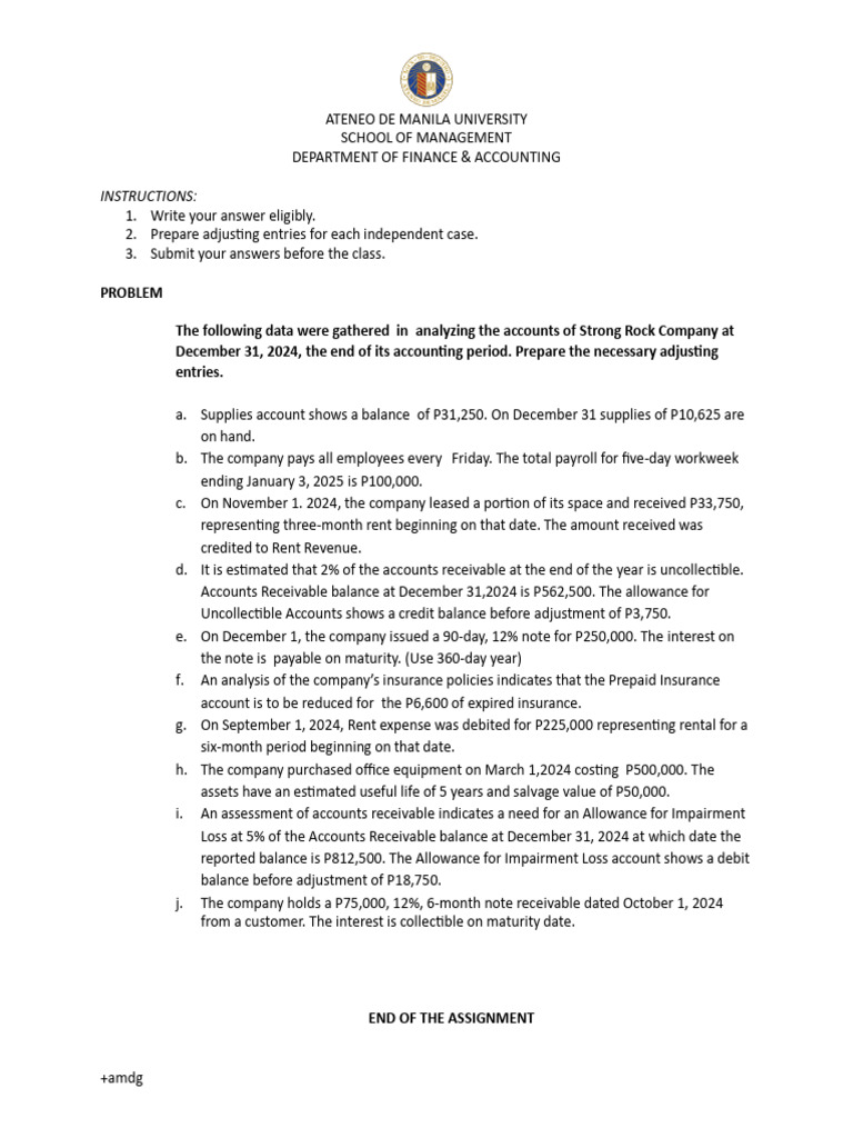 Adjusting Entries Quiz | PDF | Debits And Credits | Financial Services Adjusting Entries Quiz | PDF | Debits And Credits | Financial Services