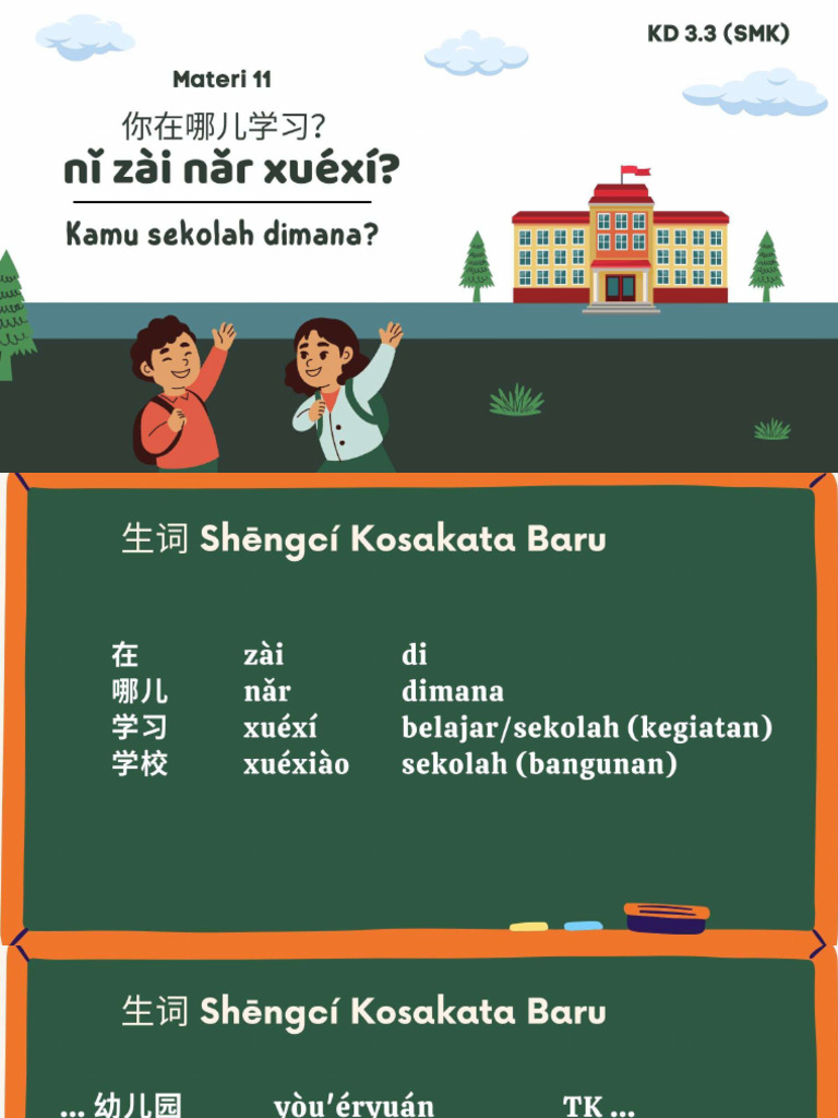 Materi 12 Ni Zai Nar Xuexi | PDF