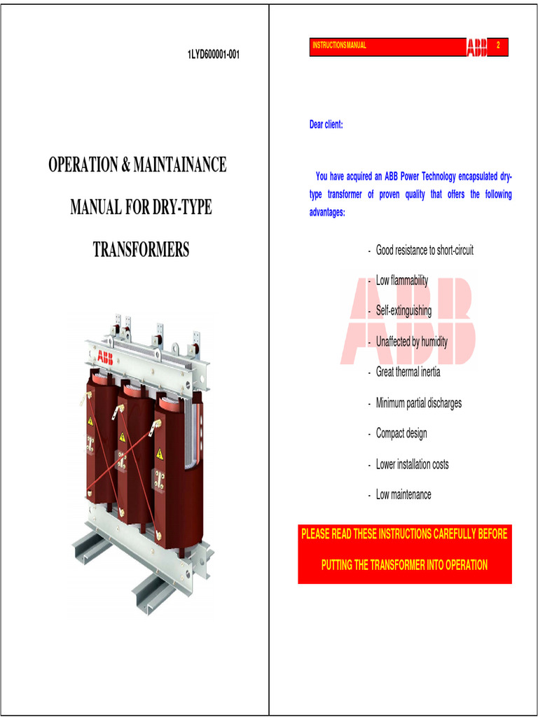 6. Aux Trafo O&M Manual | PDF | Transformer | Insulator (Electricity)