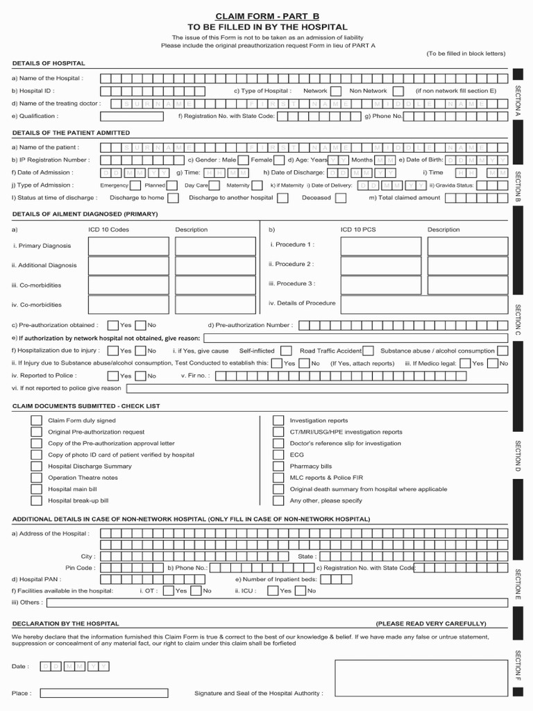 Claim FORM PART B | PDF