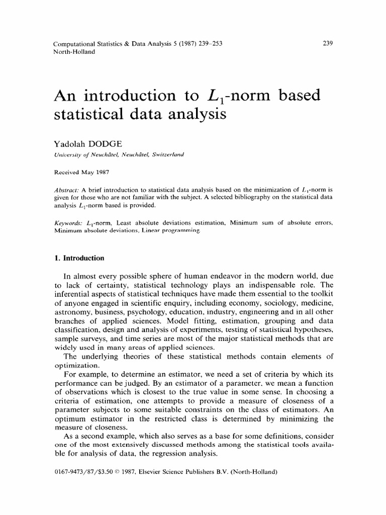 dodge1987_An introduction to L1-norm based statistical data analysis ... dodge1987_An introduction to L1-norm based statistical data analysis ...