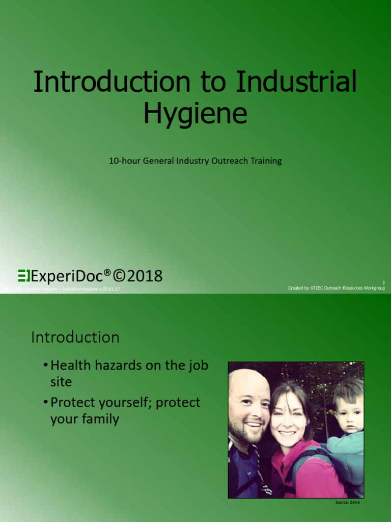 Industrial Hygiene Presentation | PDF | Occupational Hygiene | Hazards
