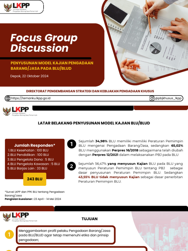 FGD Penyusunan Model Kajian PBJ BLUBLUD | PDF