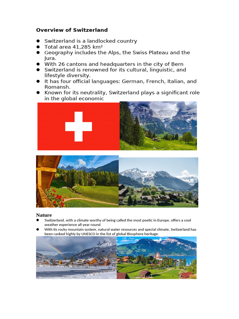 Overview of Switzerland | PDF | Switzerland | Communication