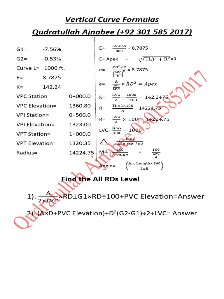 Vertical Curveee | PDF