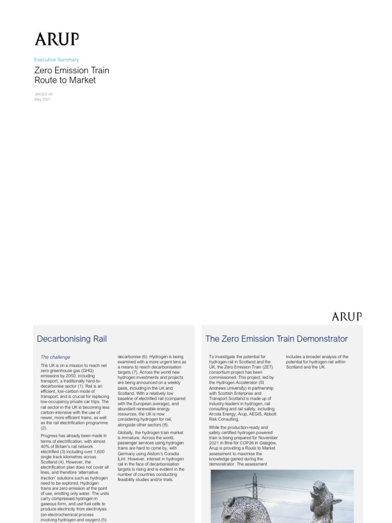 Arup and Arcola Energy Route To Market Exec Summary | PDF | Renewable Energy | Climate Change ...