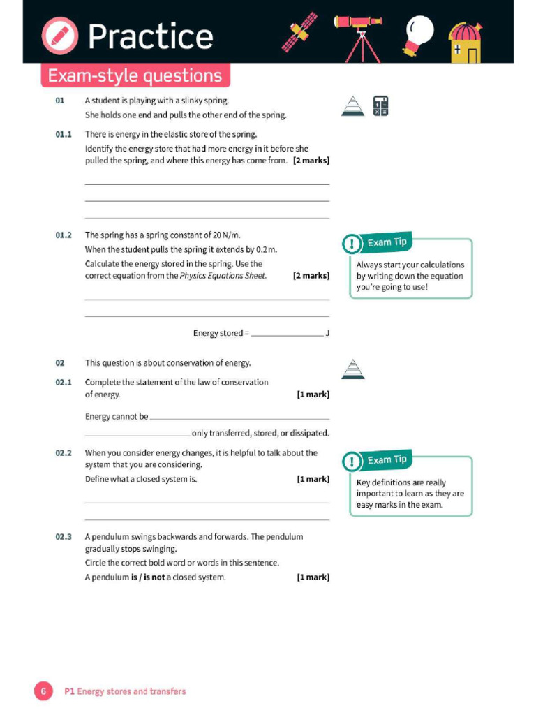 AQA-GCSE-Physics-Energy Ex 1 | PDF